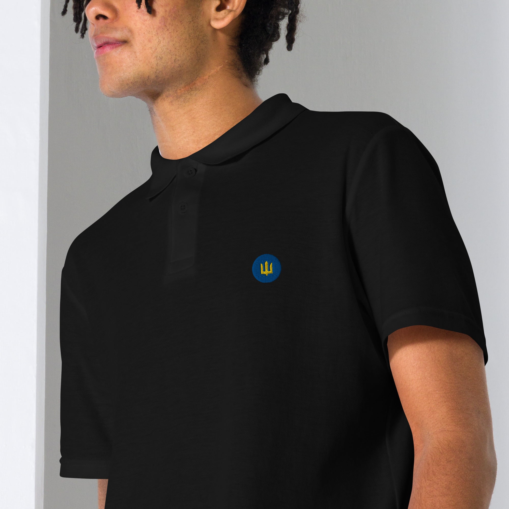 Ukrainian Military Emblem 1 Polo Shirt Embroidery – Golden Heart