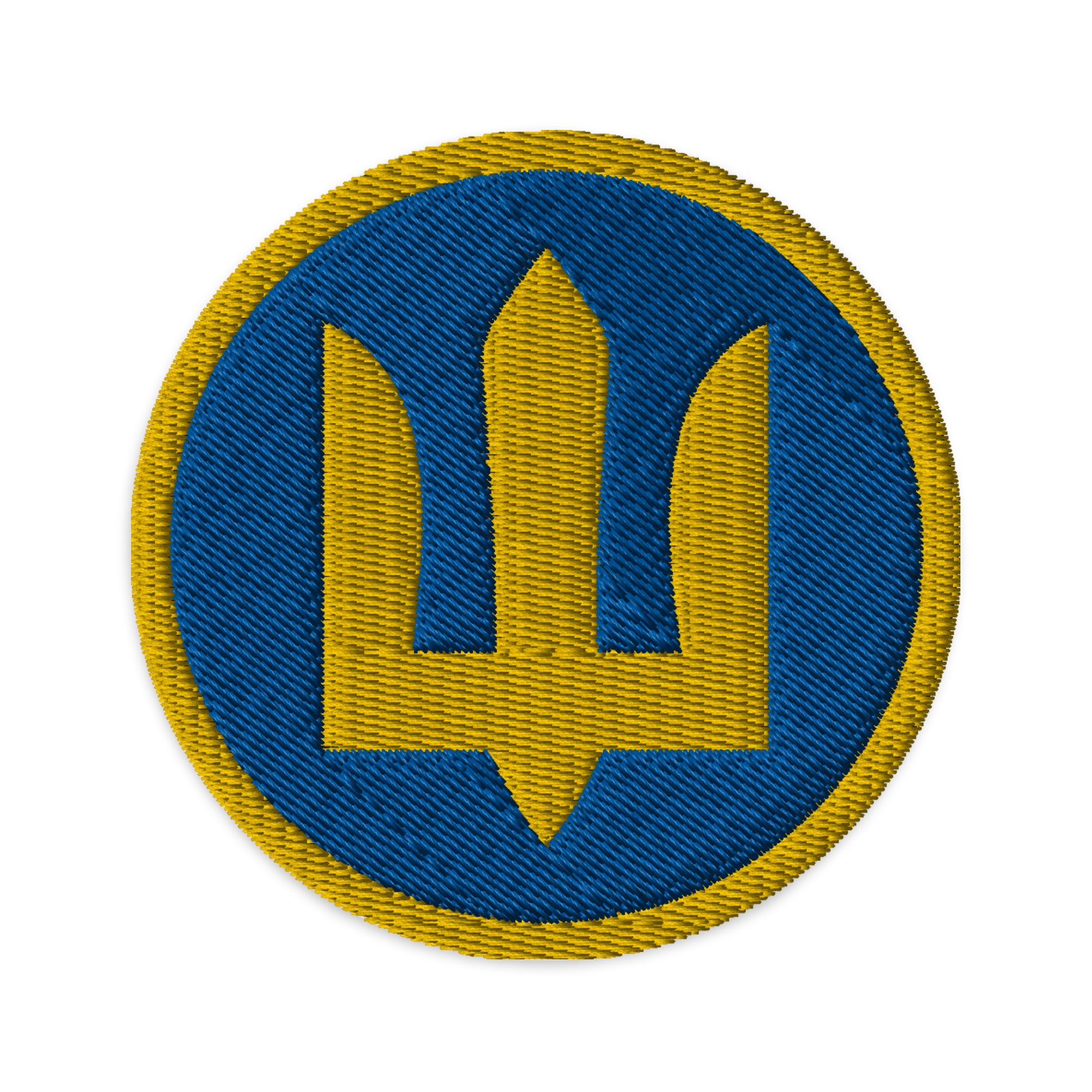 Ukrainian Military Emblem 1 Colored Embroidered Patch – Golden Heart